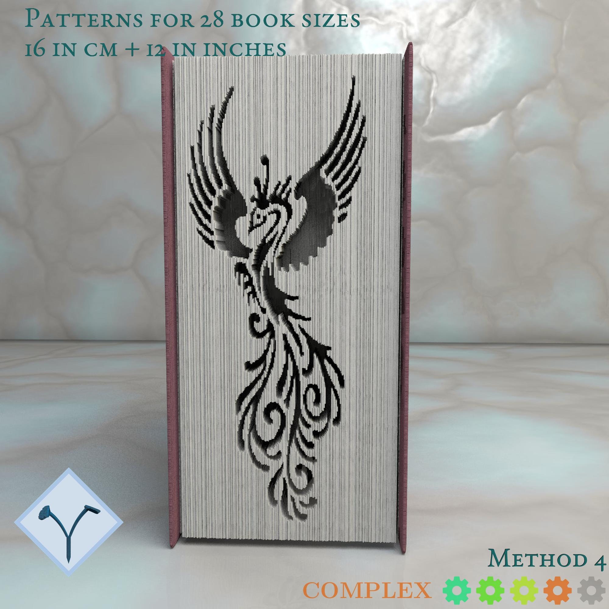 Phoenix: Book Folding Pattern Instruction DIY folded book | Etsy