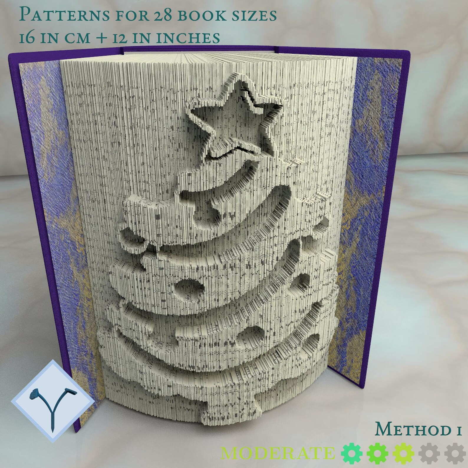 Christmas Tree: Book Folding Pattern Instruction DIY Folded | Etsy