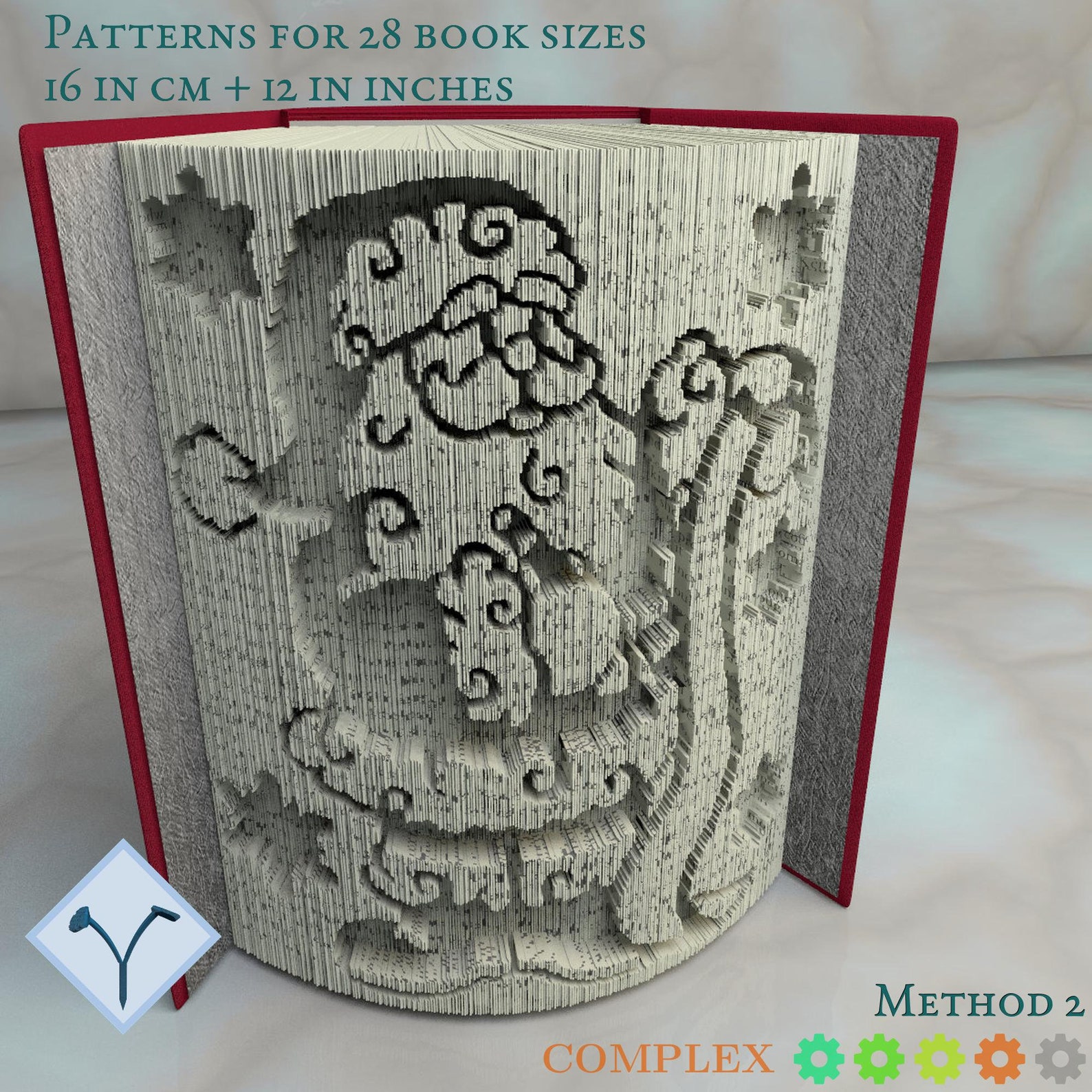 Christmas Santa Claus: Book Folding Pattern Instruction DIY | Etsy