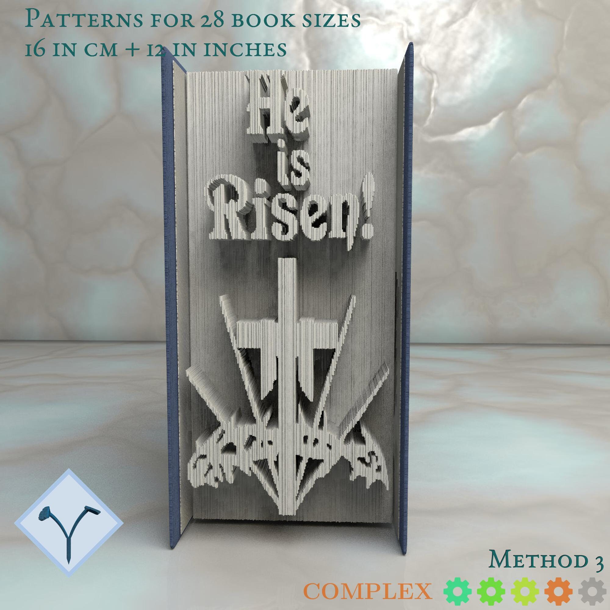 Pascha He is Risen: Book Folding Pattern Instruction DIY | Etsy