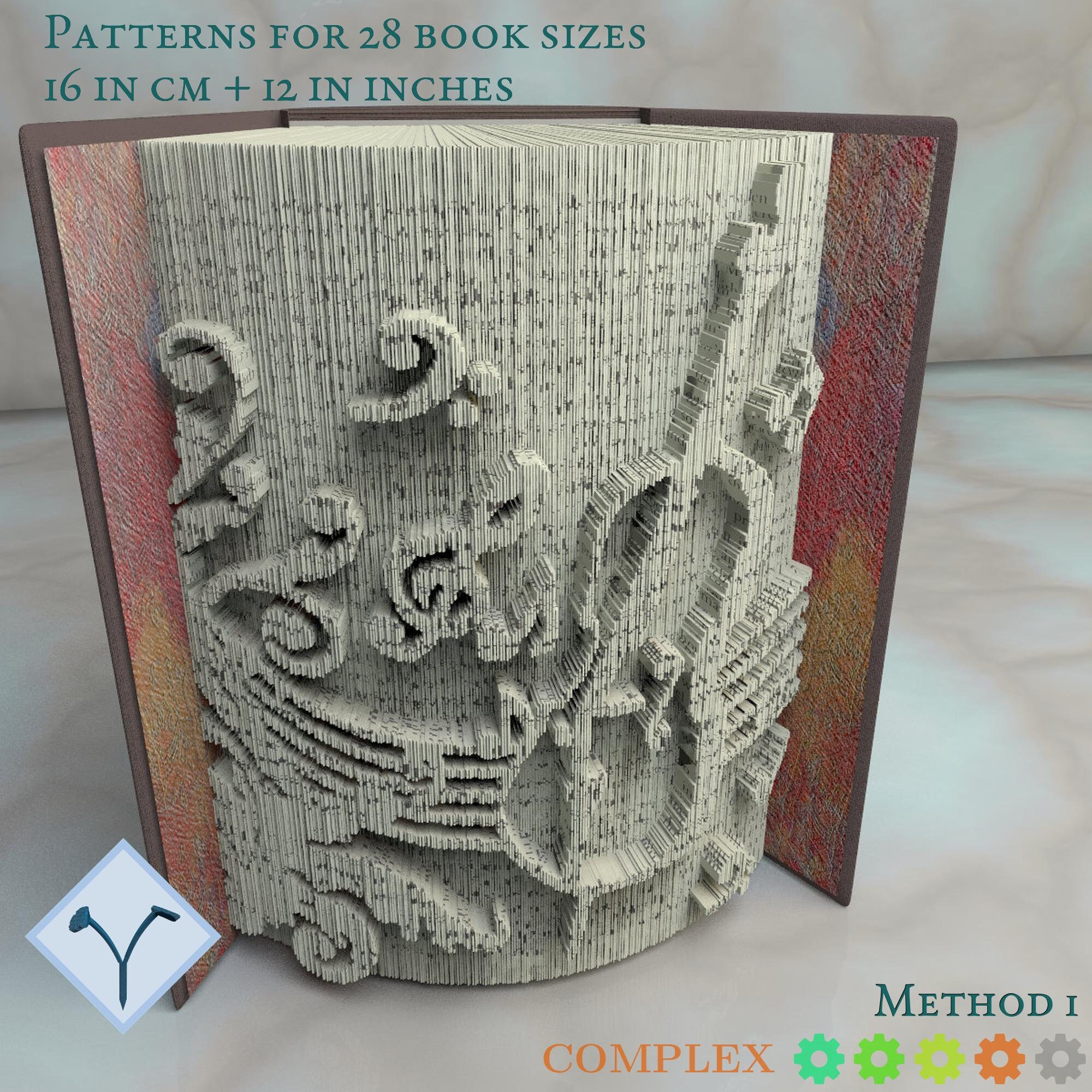 Cello Musical Notes: Book Folding Pattern Instruction DIY | Etsy