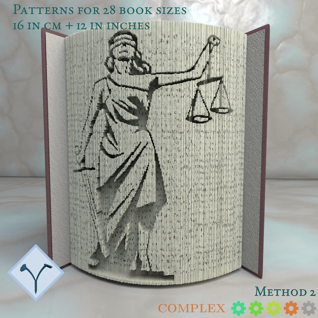 Law - Lady Justice: DIY Cut & Fold Art, Book Folding Pattern and ...