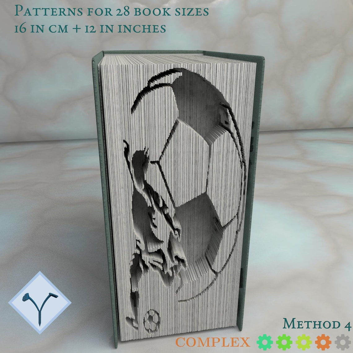 Sport Football Soccer Player: Book Folding Pattern - Etsy