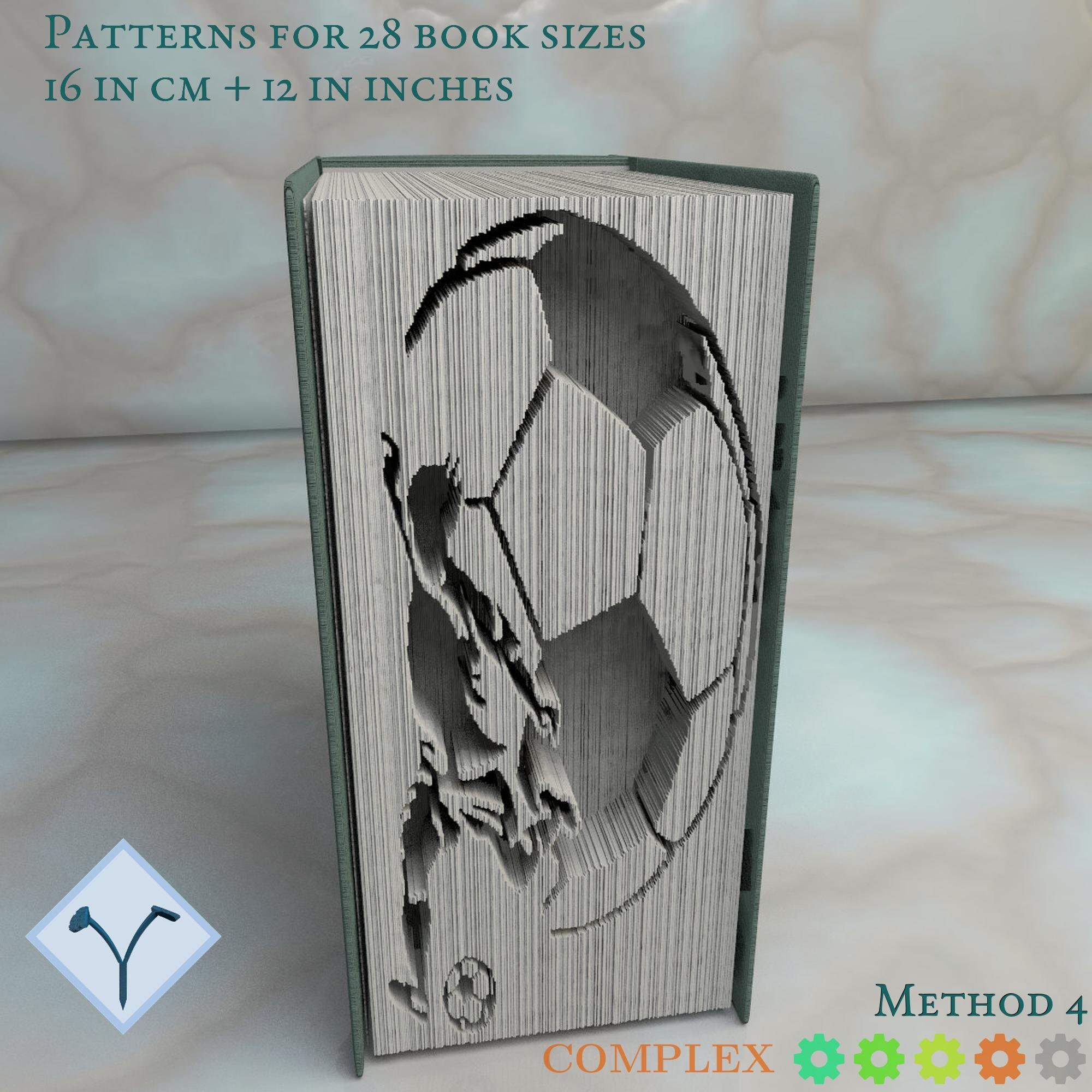 Sport Football Soccer Player: Book Folding Pattern - Etsy