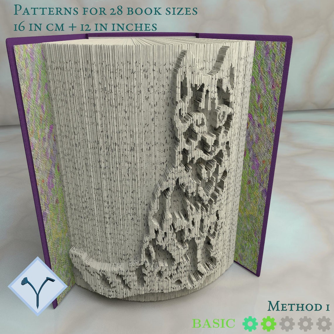 Cute Cat: Book Folding Pattern Instruction DIY Folded Book | Etsy