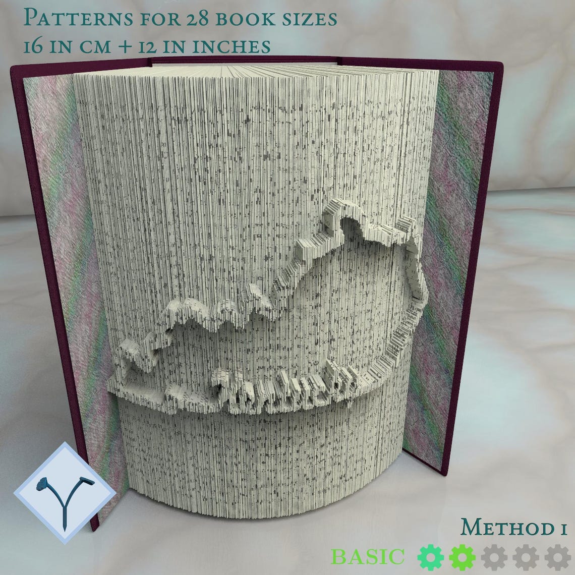 Kentucky State Outline: DIY Cut & Fold Art, Book Folding Pattern and ...