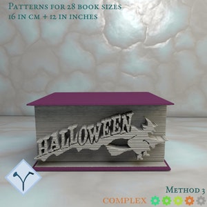 Halloween Witch: Book Folding Pattern, Instruction DIY Folded Book Art ...