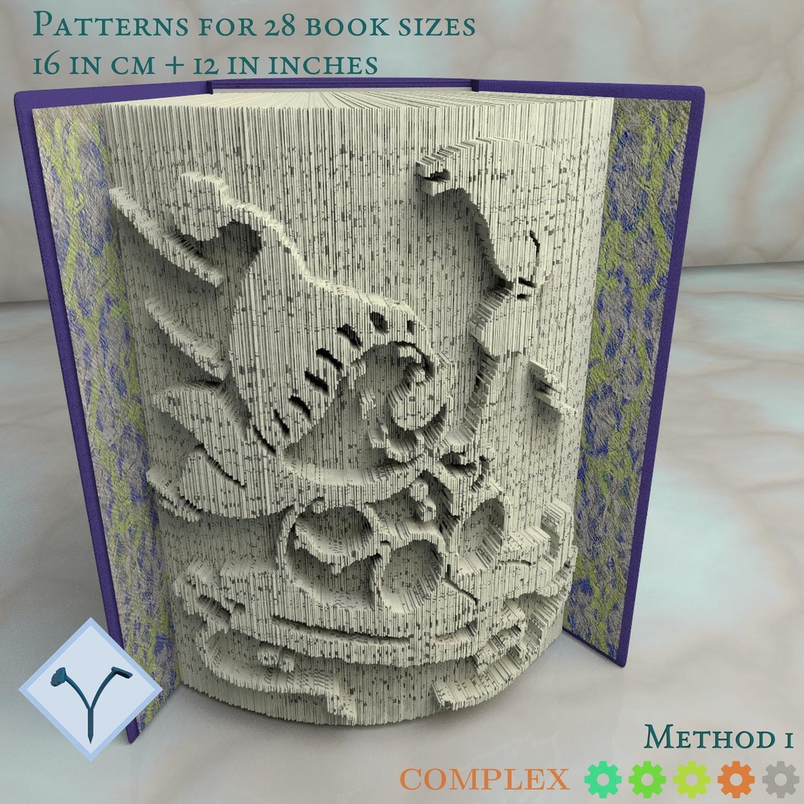 Snowman on Sledge: Book Folding Pattern Instruction DIY - Etsy