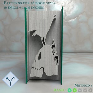 Skull + Crow: Book Folding Pattern, Instruction DIY Folded Book Art ...