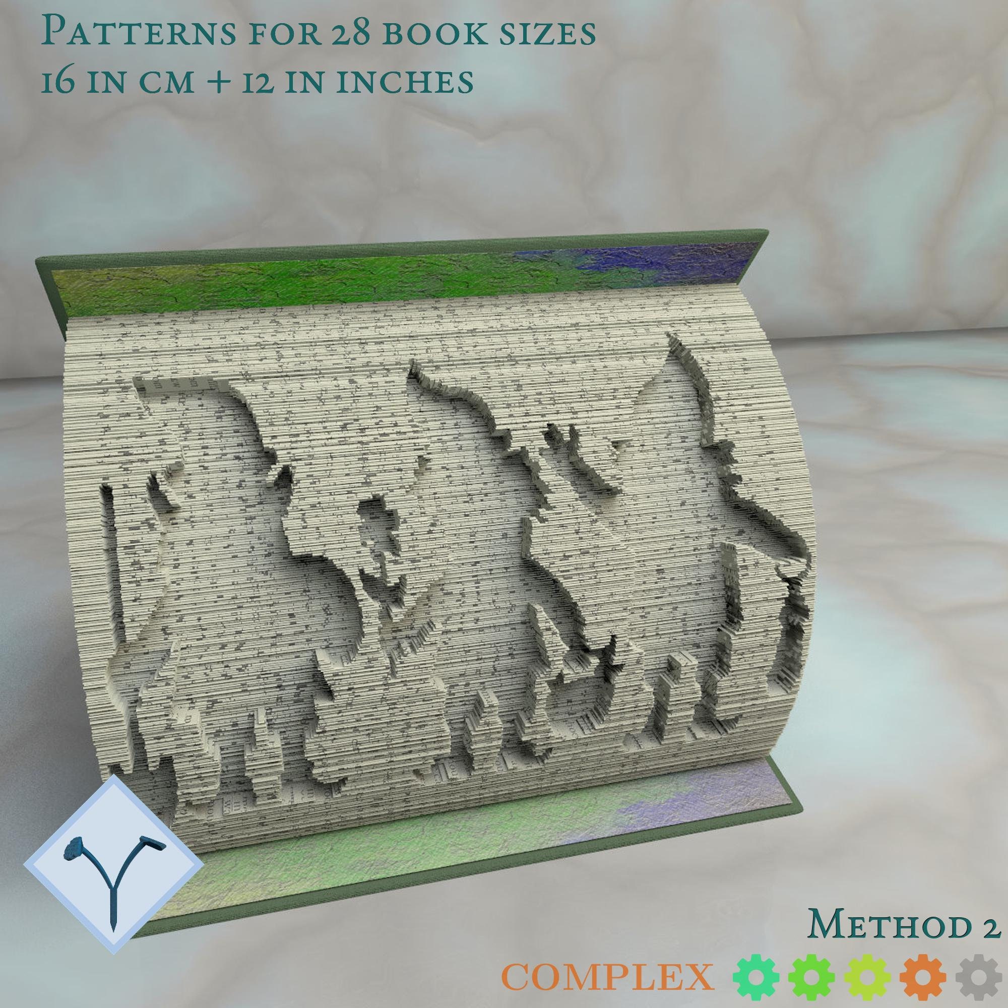 Gnomes: Book Folding Pattern Instruction DIY Folded Book Art - Etsy