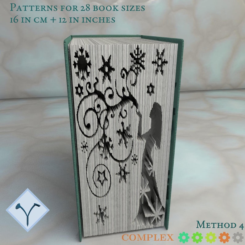 Winter Frost Queen: Book Folding Pattern Instruction DIY | Etsy