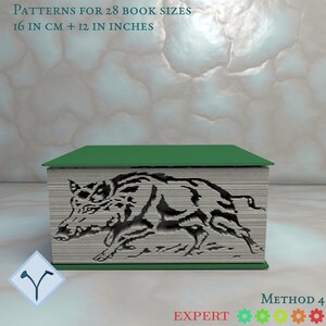 Boar - Wild Pig: Book Folding Pattern, Instruction DIY Folded Book Art ...