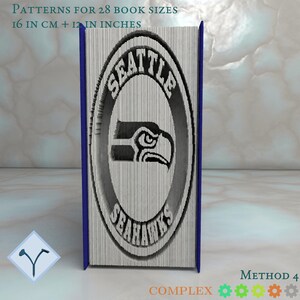NFL Seattle Seahawks: Book Folding Pattern, Instruction DIY Folded Book ...
