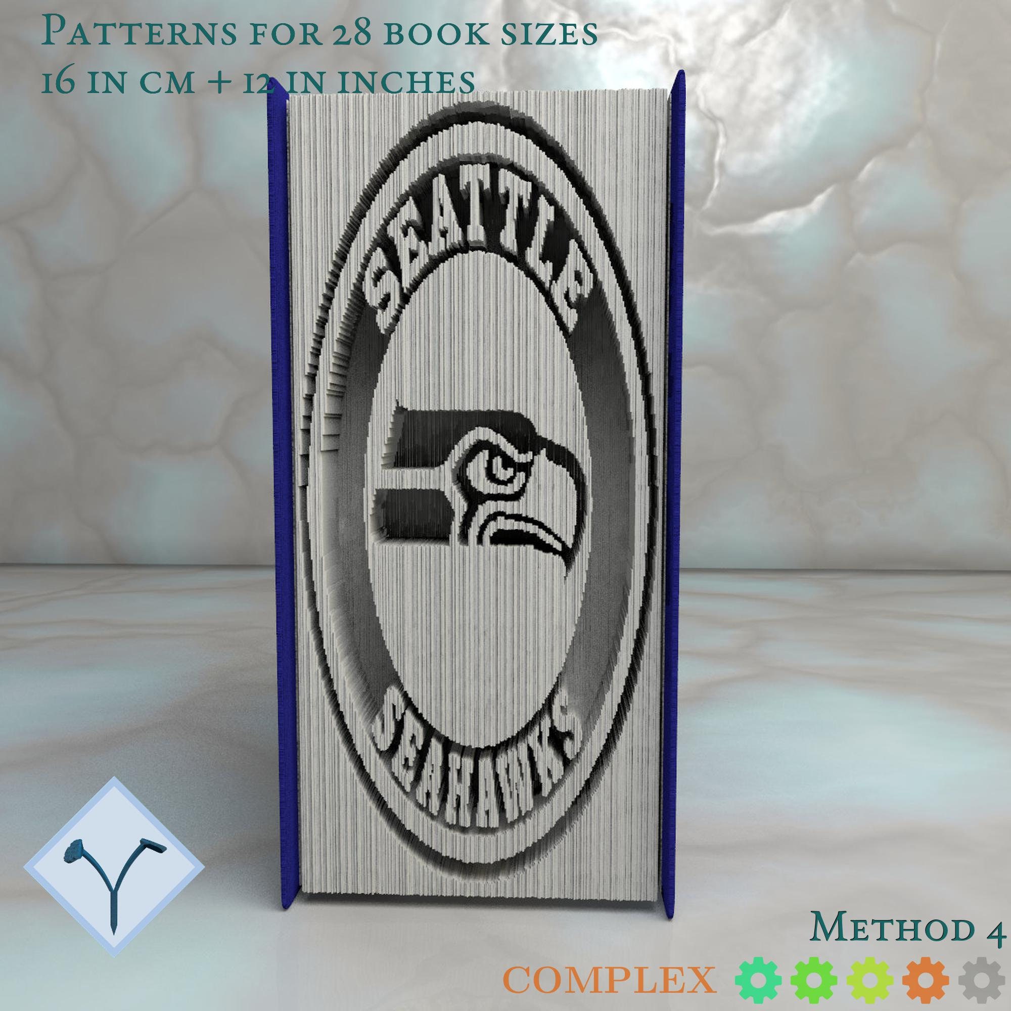 NFL Seattle Seahawks: Book Folding Pattern Instruction DIY - Etsy