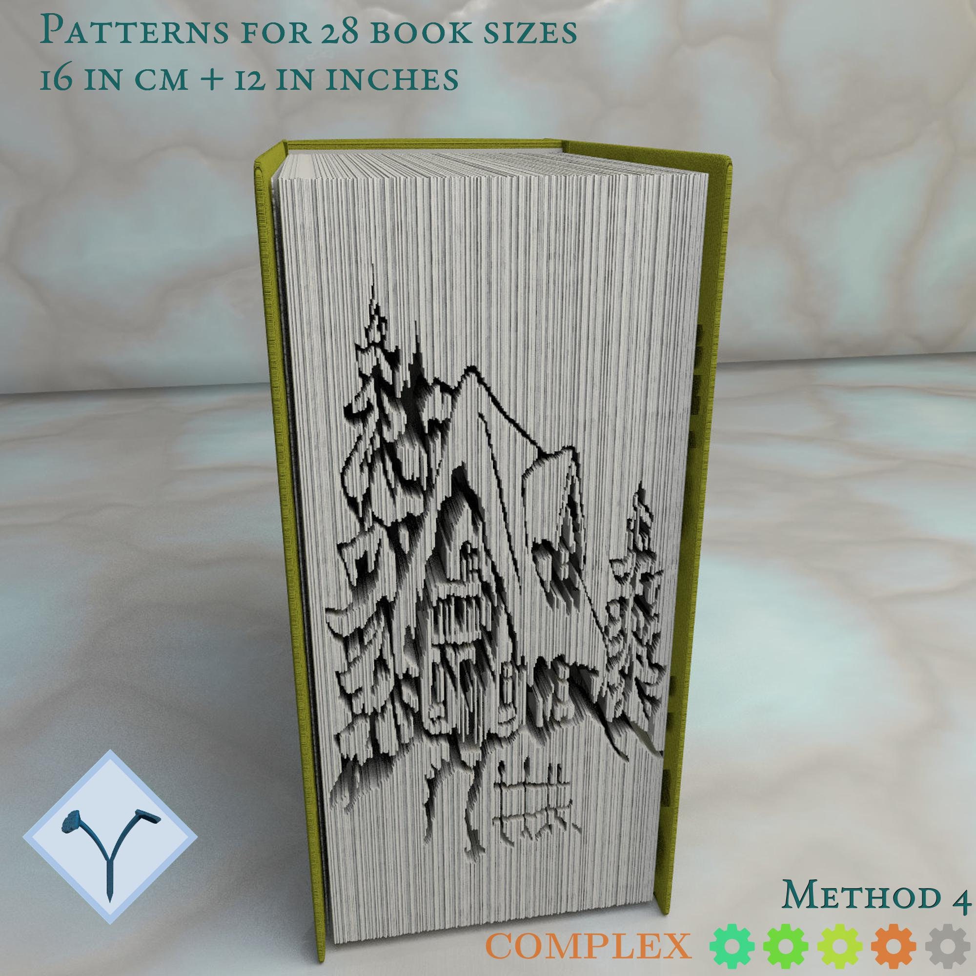 Cottage in Winter: Book Folding Pattern Instruction DIY - Etsy