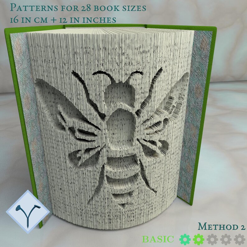 Bee: Book Folding Pattern Instruction DIY Folded Book Art - Etsy