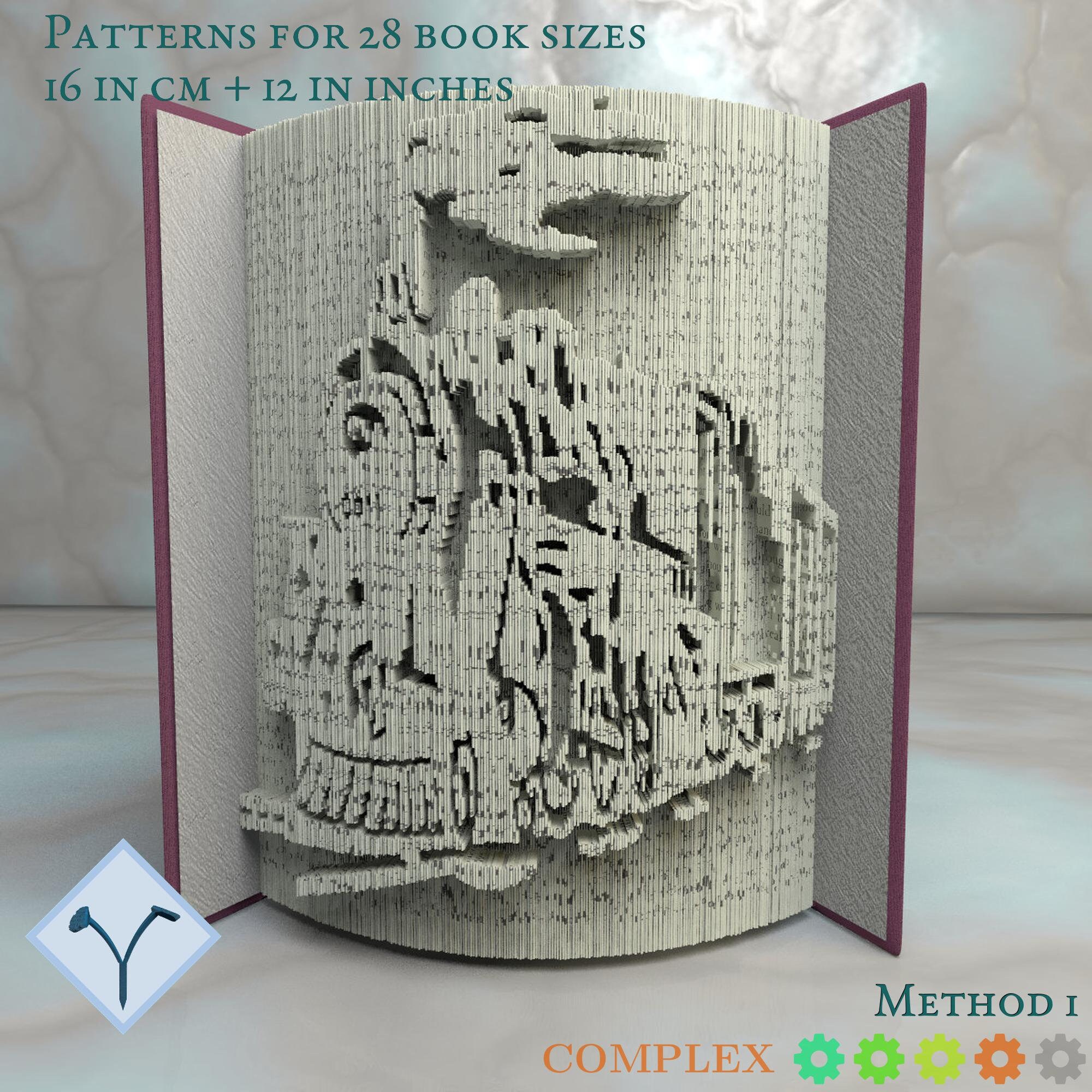 Train: Book Folding Pattern Instruction DIY folded book art | Etsy