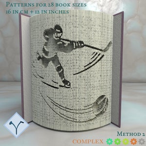 Sport Hockey Player: Book Folding Pattern Instruction DIY | Etsy