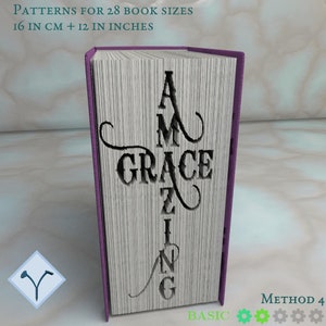 Amazing Grace Book Folding Art Pattern – DIY Cross Design (PDF) - Etsy