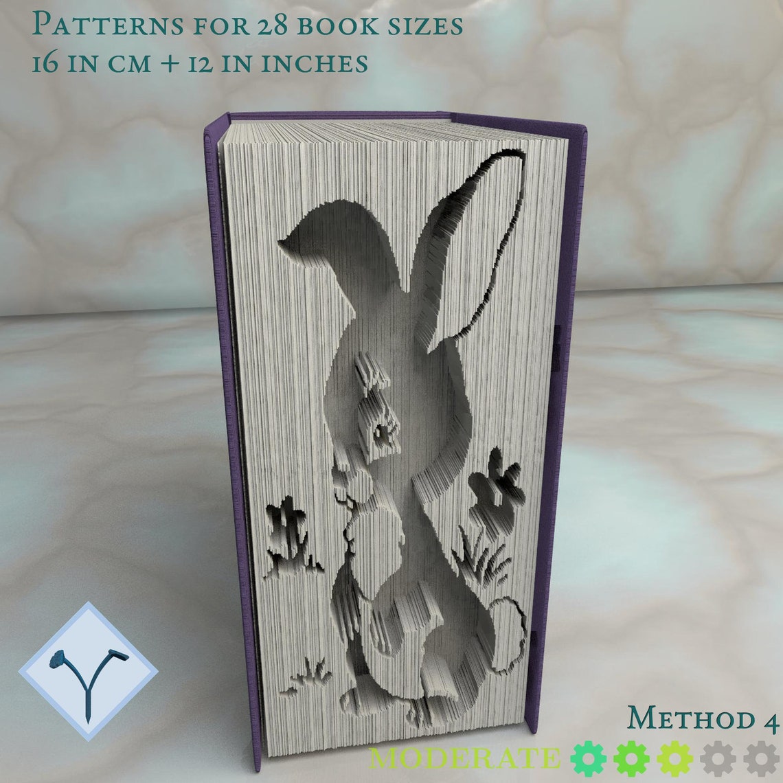 Easter Bunny: Book Folding Pattern Instruction DIY Folded - Etsy