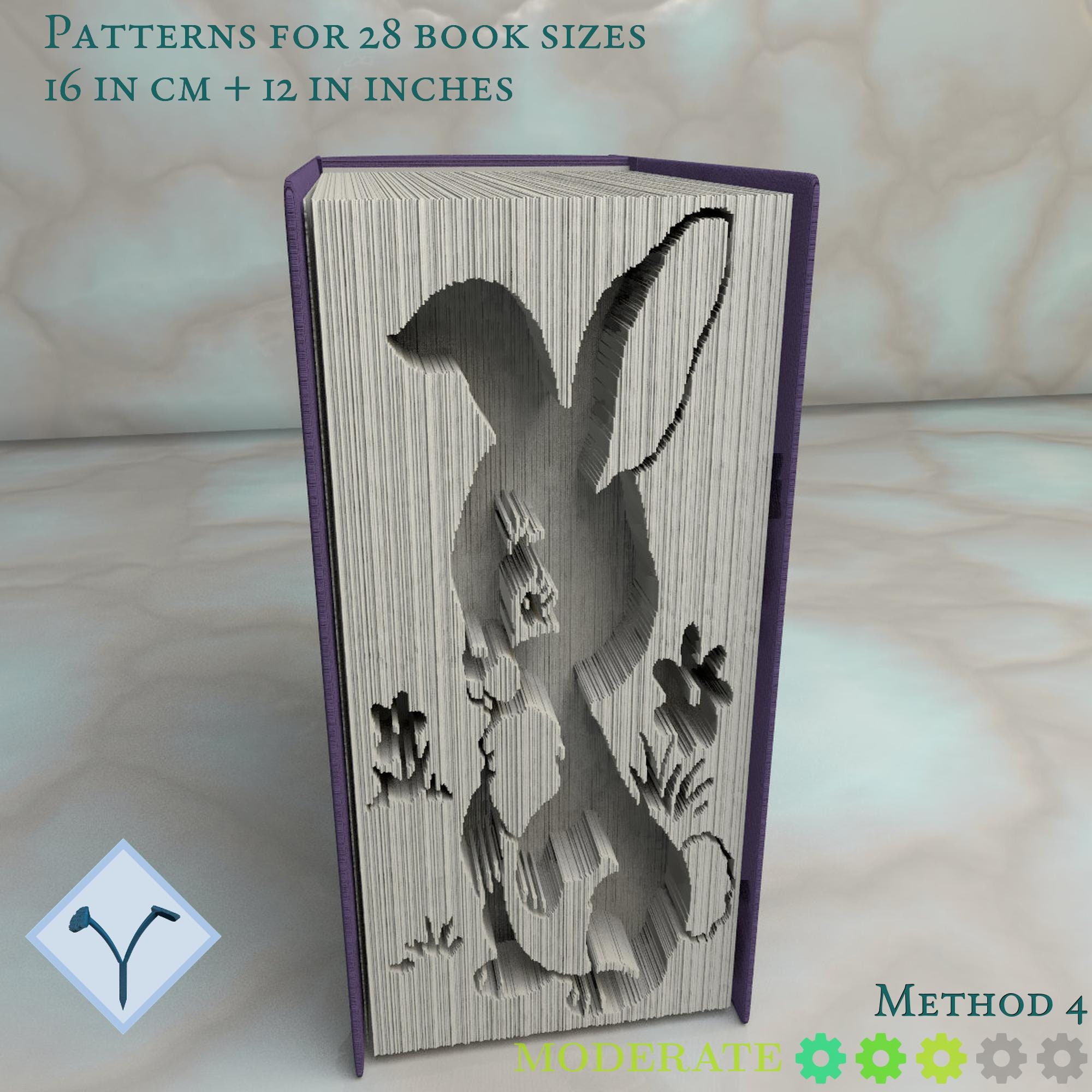 Easter Bunny: Book Folding Pattern Instruction DIY Folded - Etsy