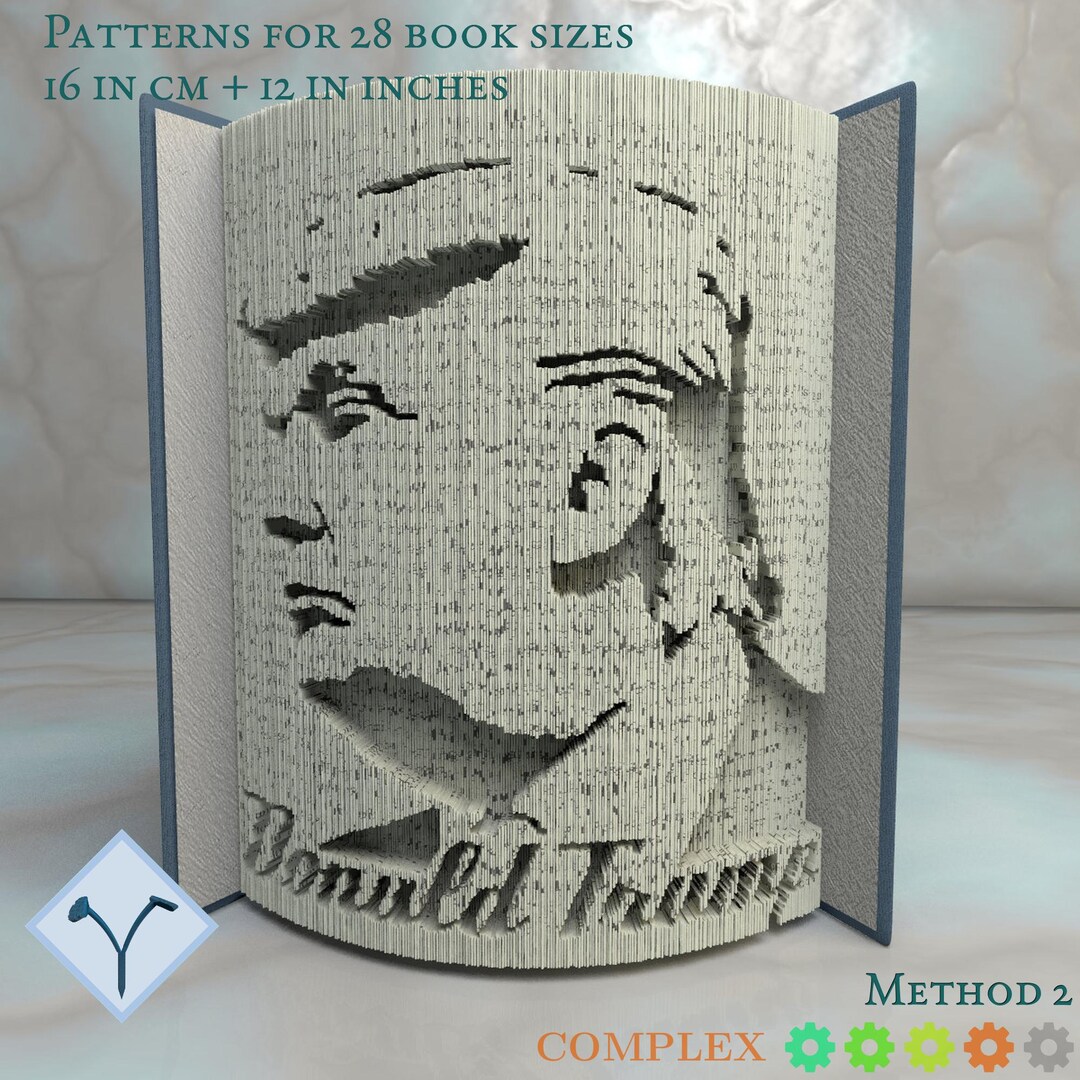 US President - Donald Trump: DIY Cut & Fold Art, Book Folding Pattern ...