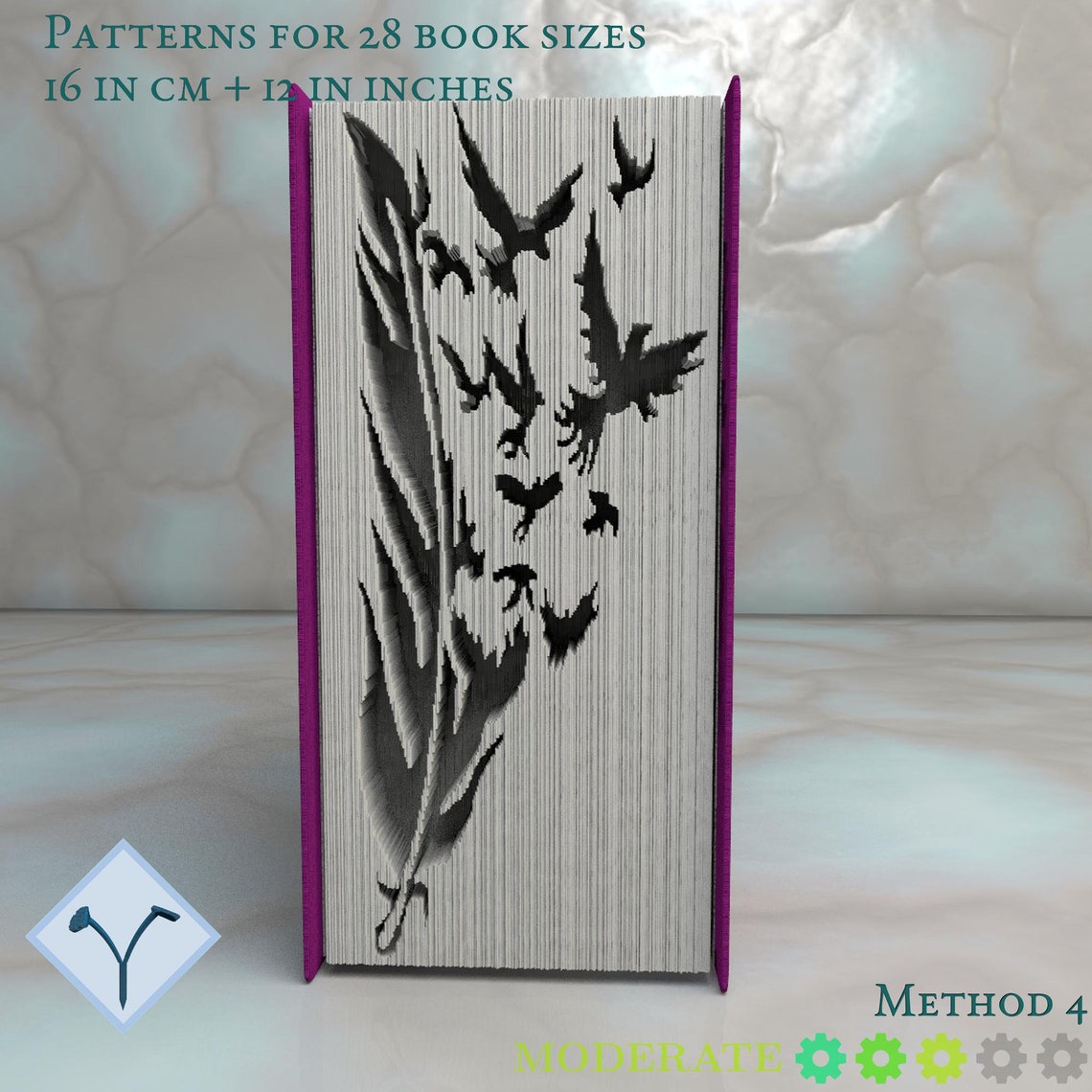 Feather Birds: Book Folding Pattern Instruction DIY Folded | Etsy