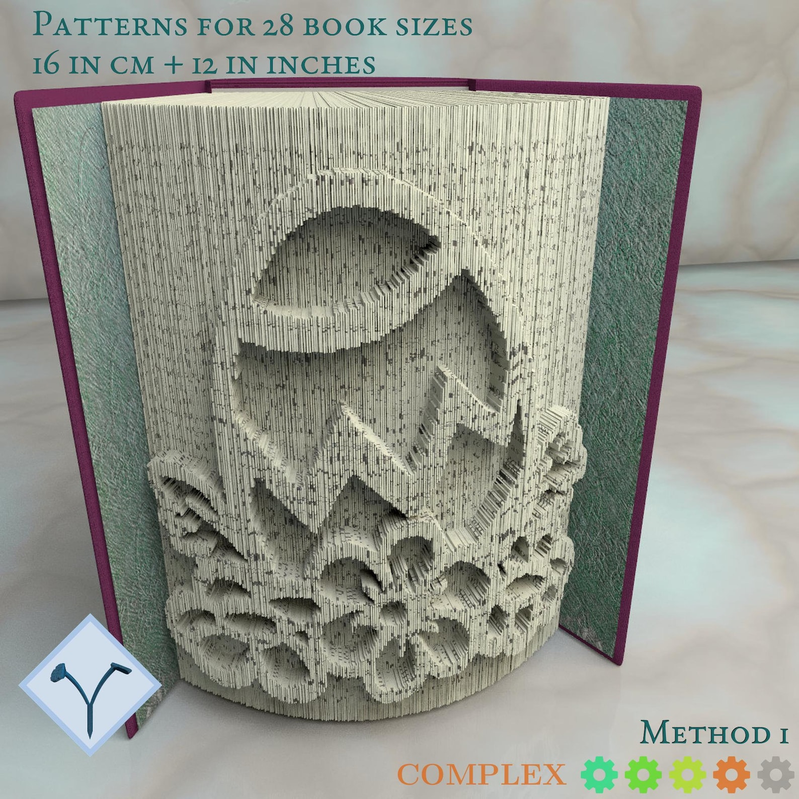 Easter Egg: Book Folding Pattern, Instruction DIY Folded Book Art, Cut ...