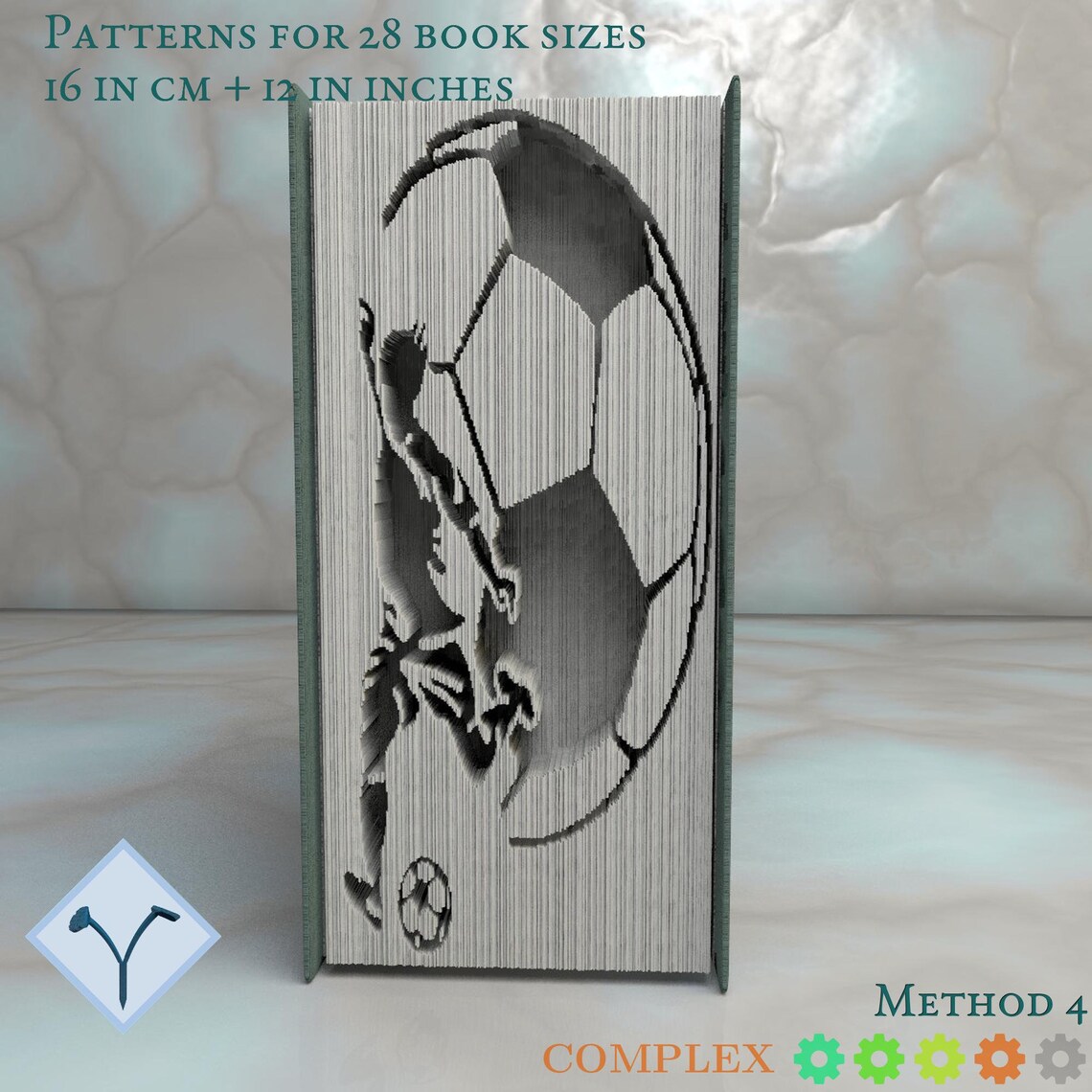 Sport Football Soccer Player: Book Folding Pattern - Etsy