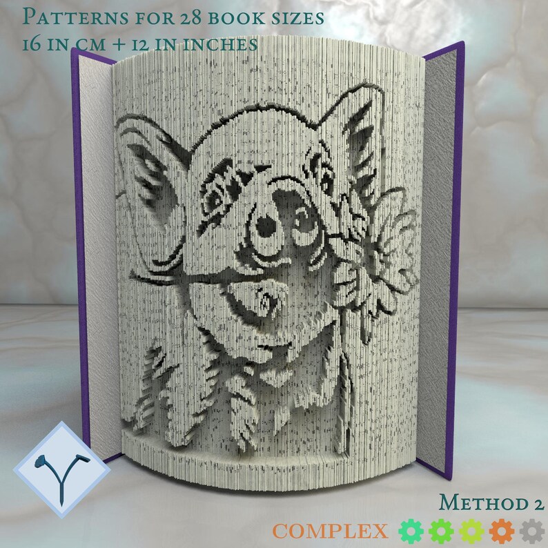 Pig and Flower: Book Folding Pattern Instruction DIY Folded - Etsy
