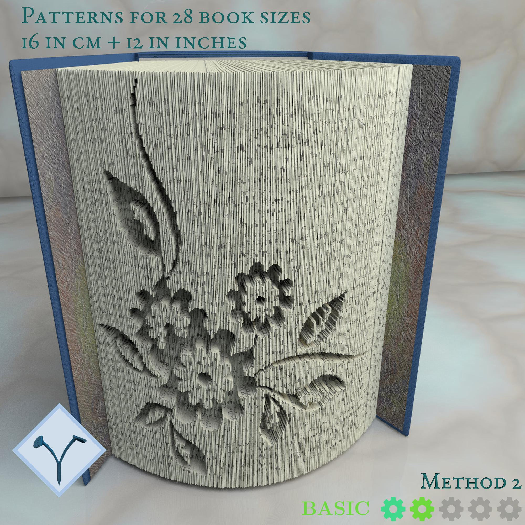 Flowers: Book Folding Pattern Instruction DIY Folded Book - Etsy