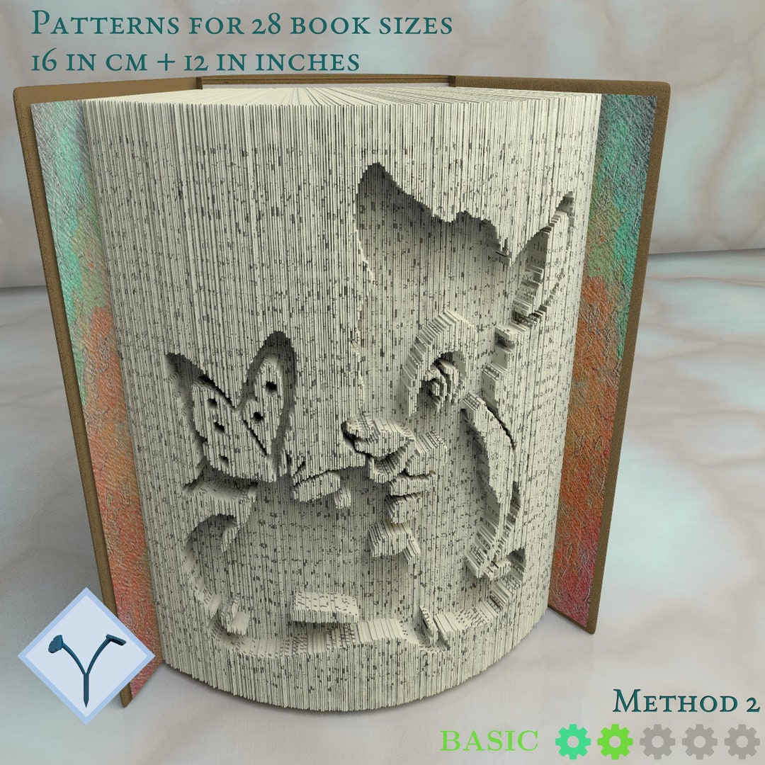 Roe-deer and Butterfly: Book Folding Pattern, Instruction DIY Folded ...