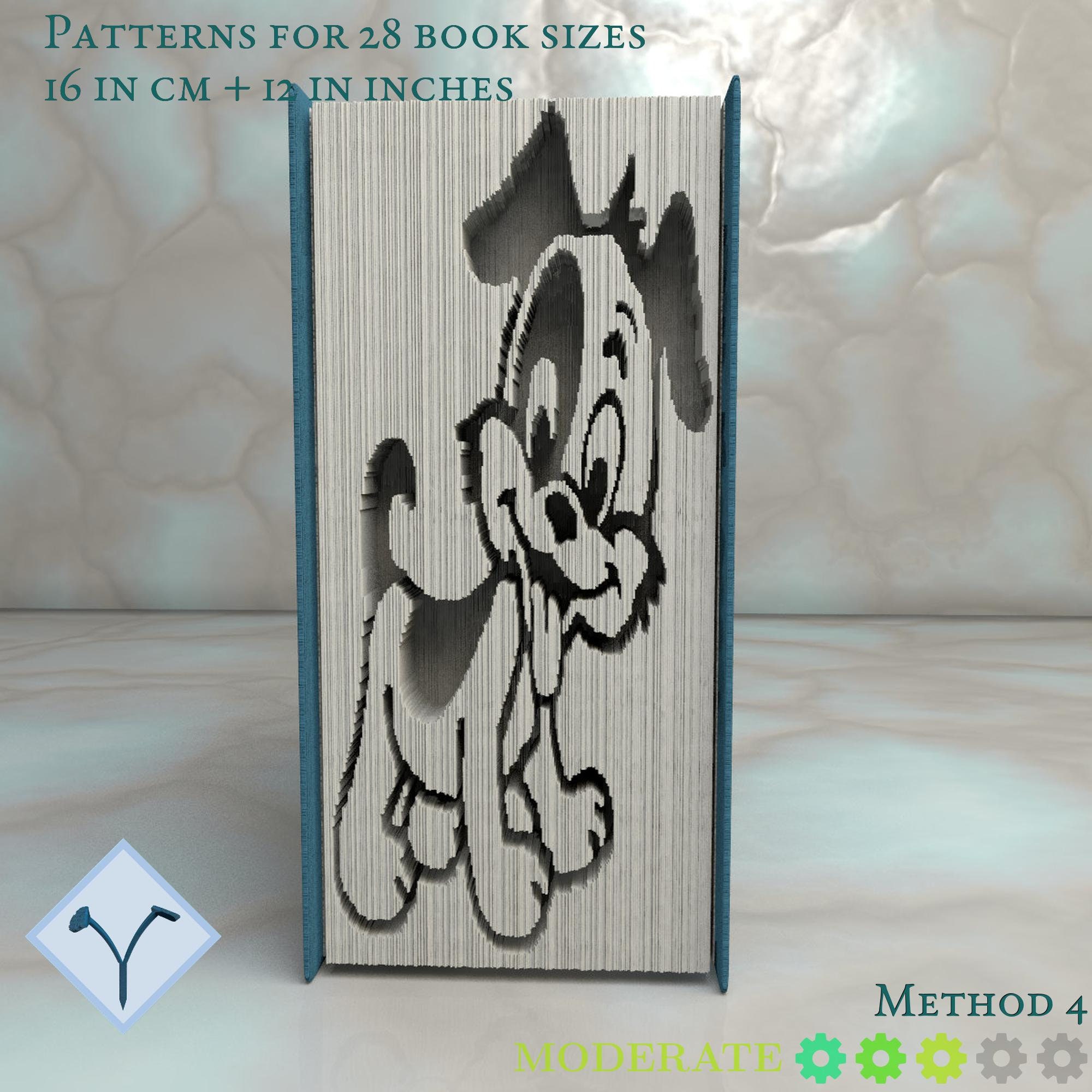 Puppy: Book Folding Pattern Instruction DIY Folded Book Art | Etsy