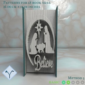 Nativity - Believe: Book Folding Pattern, Instruction DIY Folded Book ...