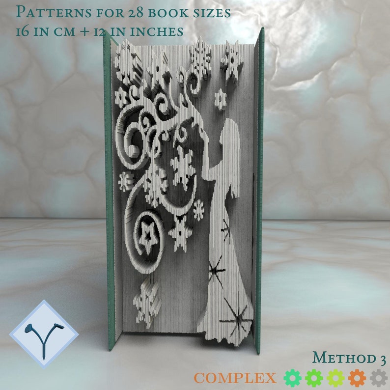 Winter Frost Queen: Book Folding Pattern Instruction DIY | Etsy