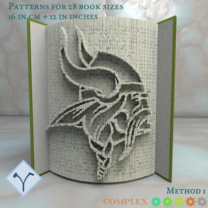 Nfl Minnesota Vikings: Book Folding Pattern, Instruction DIY Folded ...