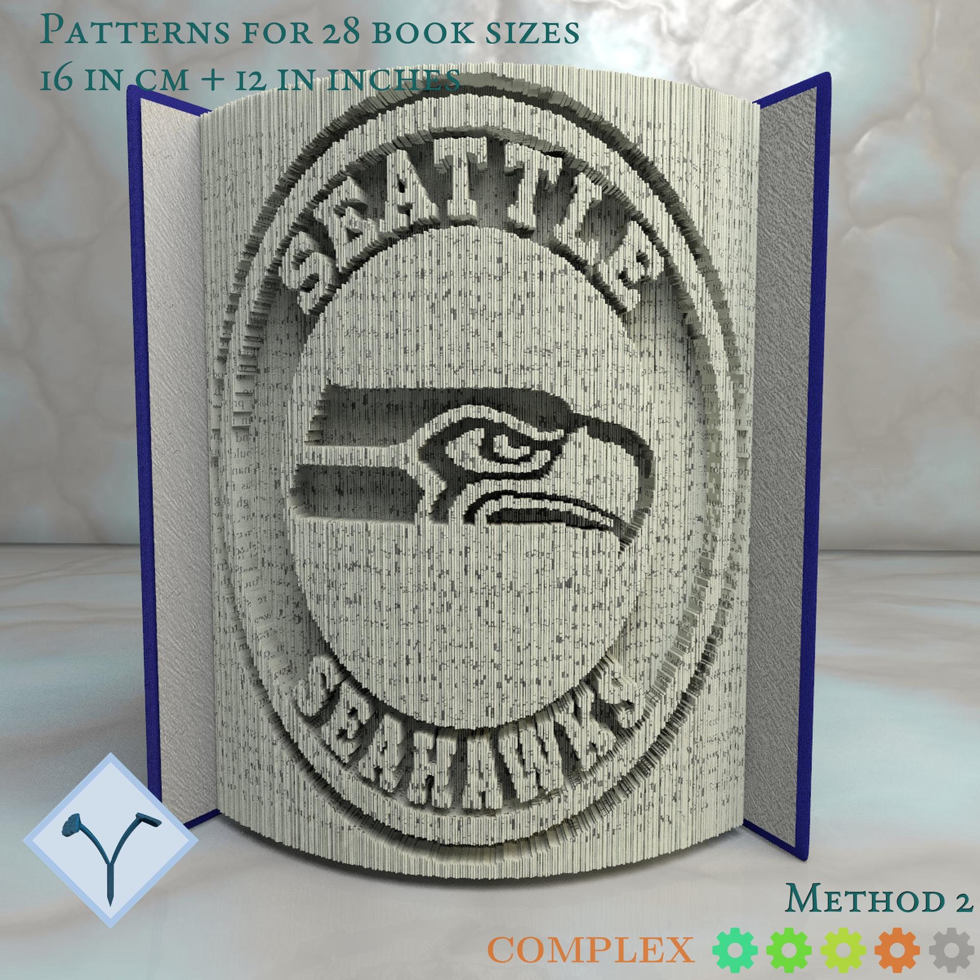 NFL Seattle Seahawks: Book Folding Pattern Instruction DIY - Etsy