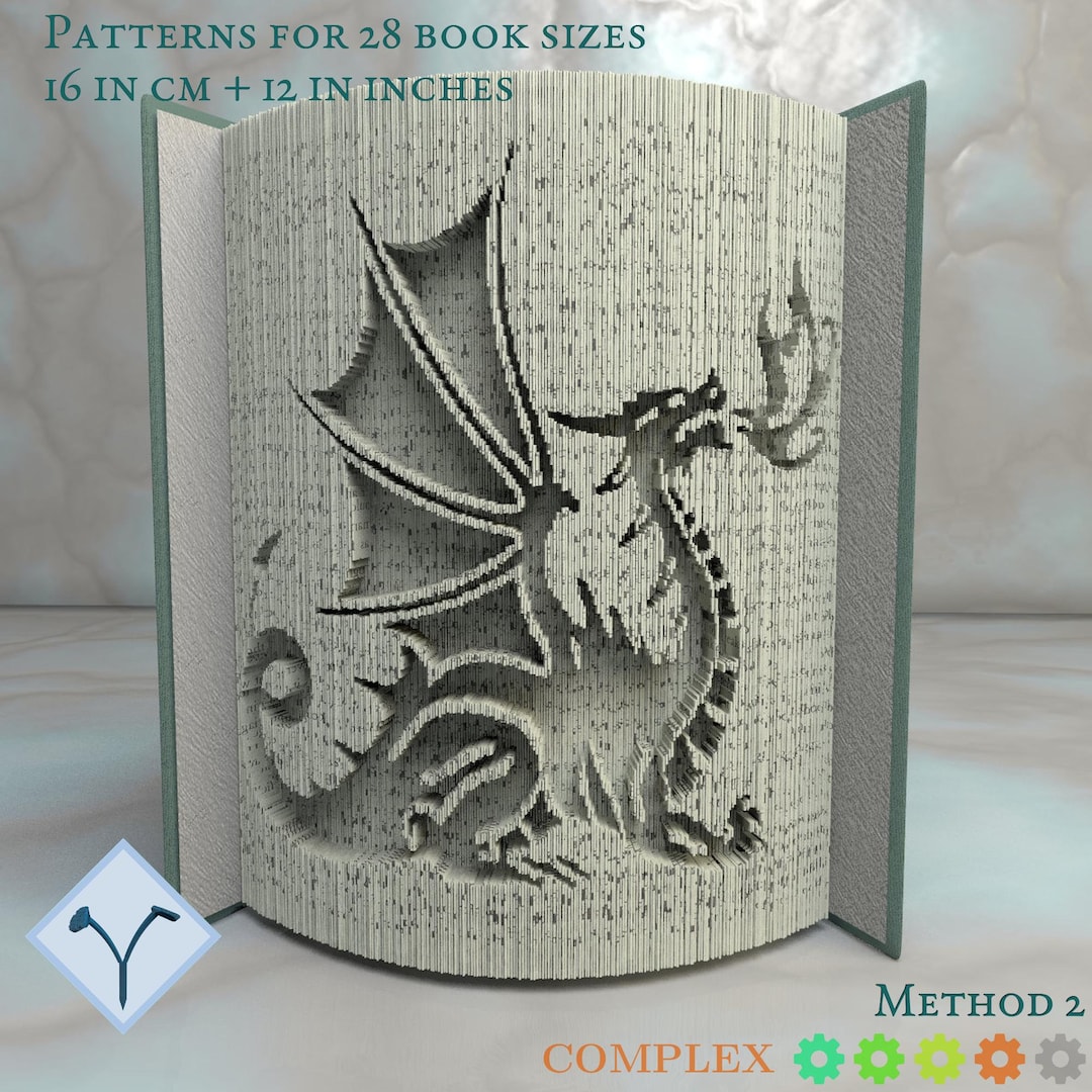 Fire-breathing Dragon: DIY Cut & Fold Art, Book Folding Pattern and ...