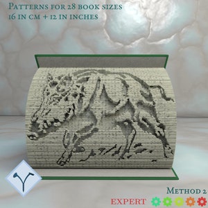 Boar - Wild Pig: Book Folding Pattern, Instruction DIY Folded Book Art ...