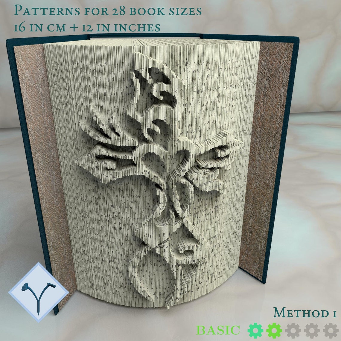 Cross With Heart: DIY Cut & Fold Art, Book Folding Pattern and ...