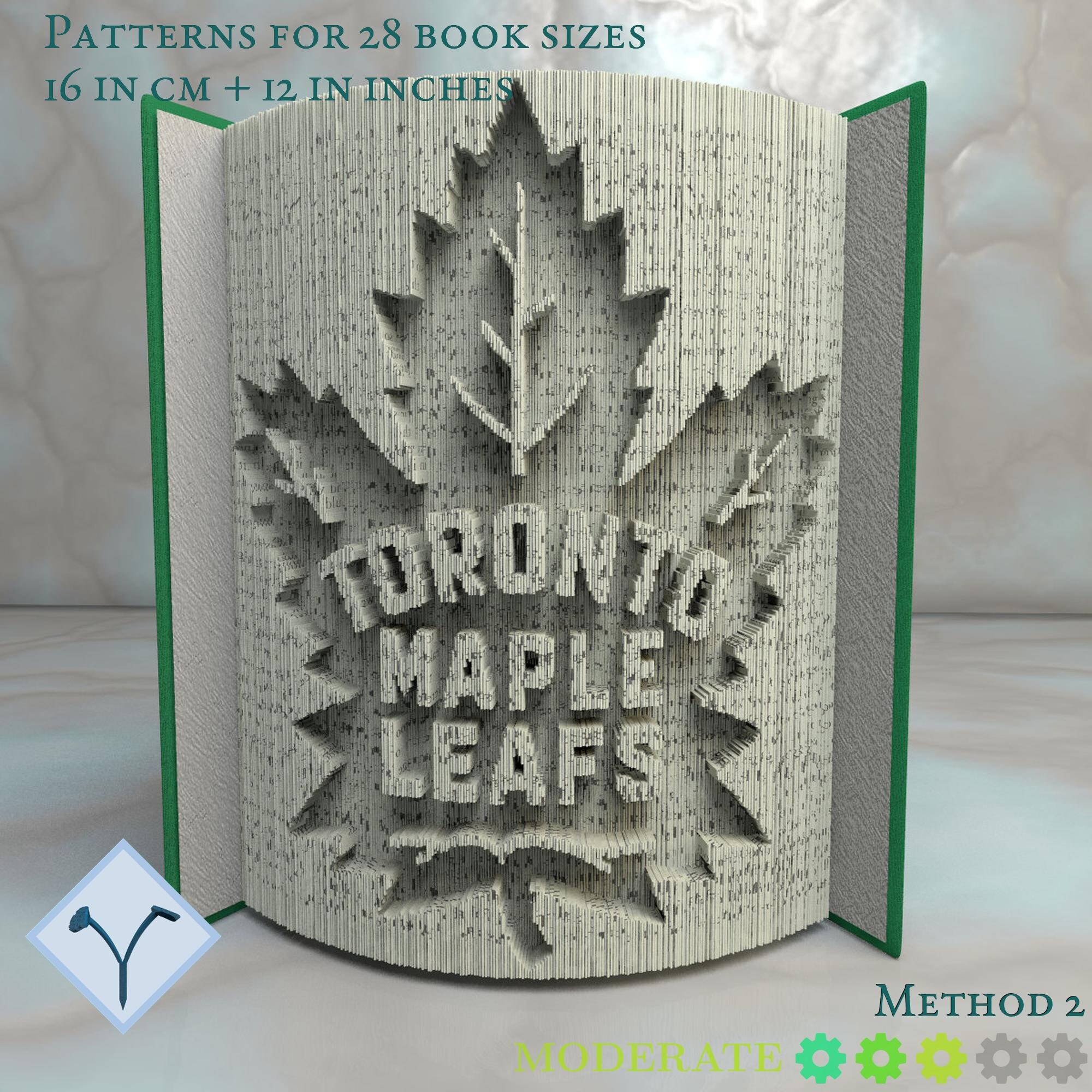 Hockey Toronto Maple Leafs: Book Folding Pattern, Instruction DIY ...