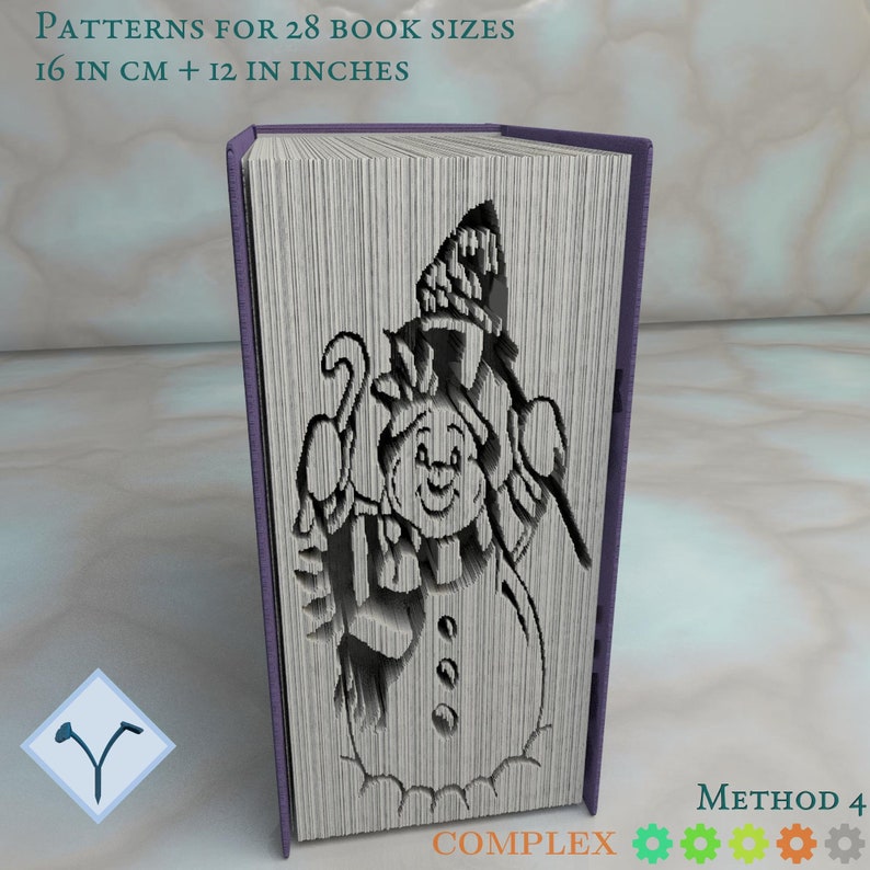 Snowman: Book Folding Pattern Instruction DIY Folded Book - Etsy