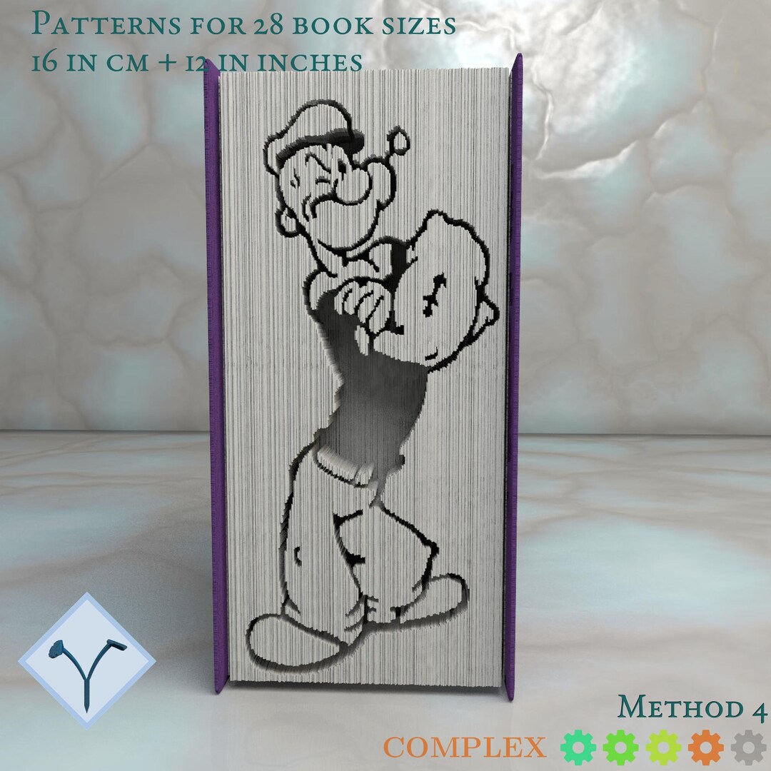 Cartoon Popeye: DIY Cut & Fold Art, Book Folding Pattern and ...