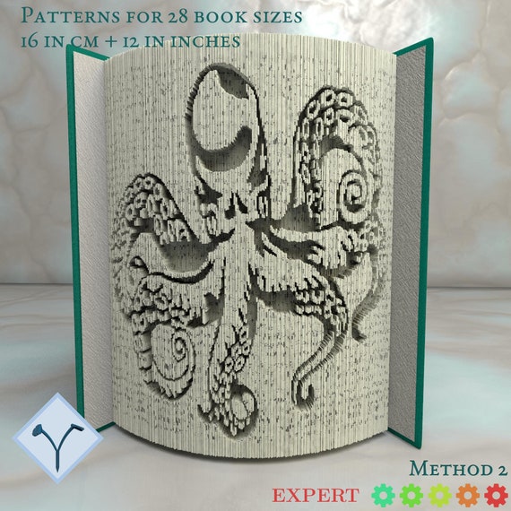 Octopus: Book Folding Pattern Instruction DIY Folded Book - Etsy