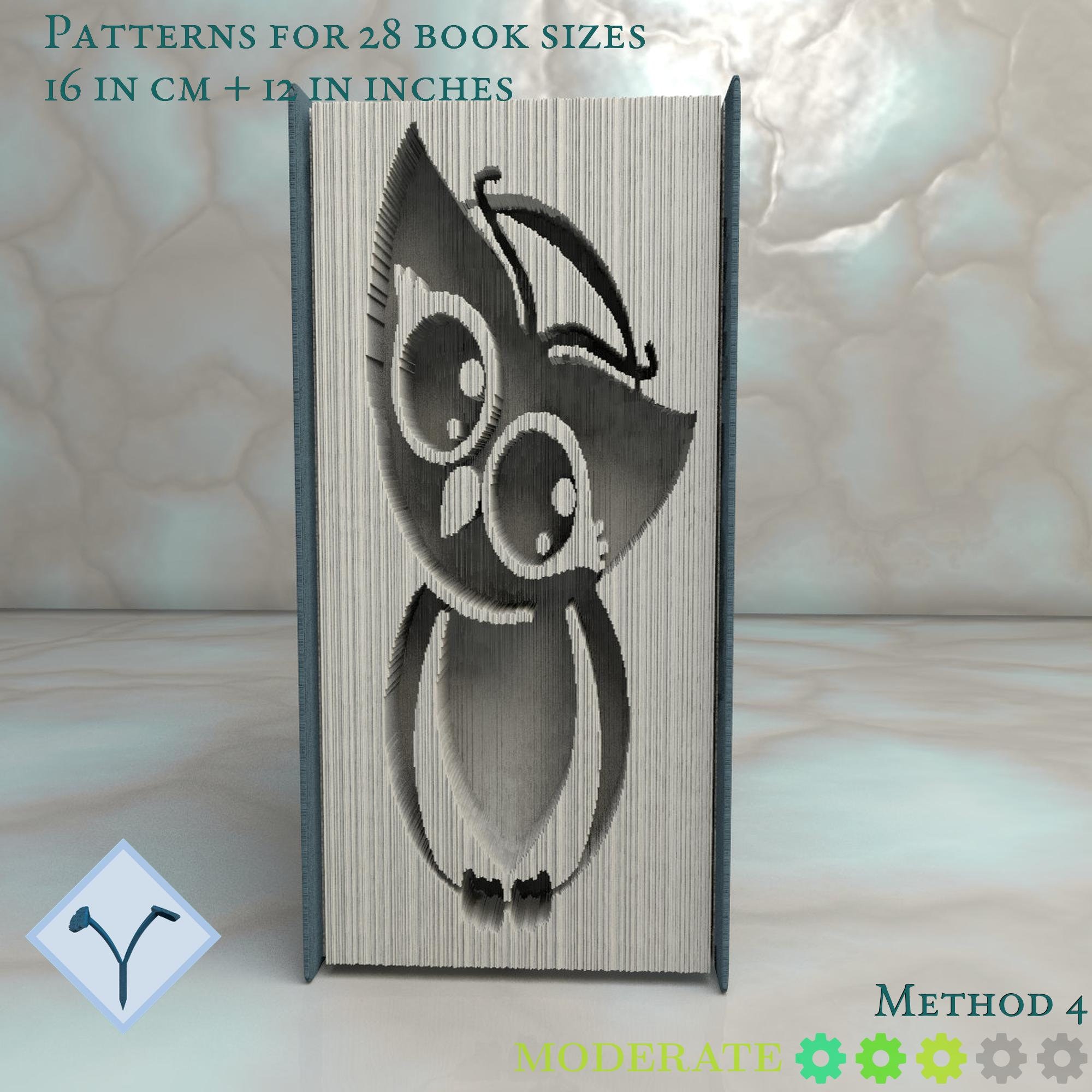 Lady Owl: Book Folding Pattern Instruction DIY Folded Book | Etsy