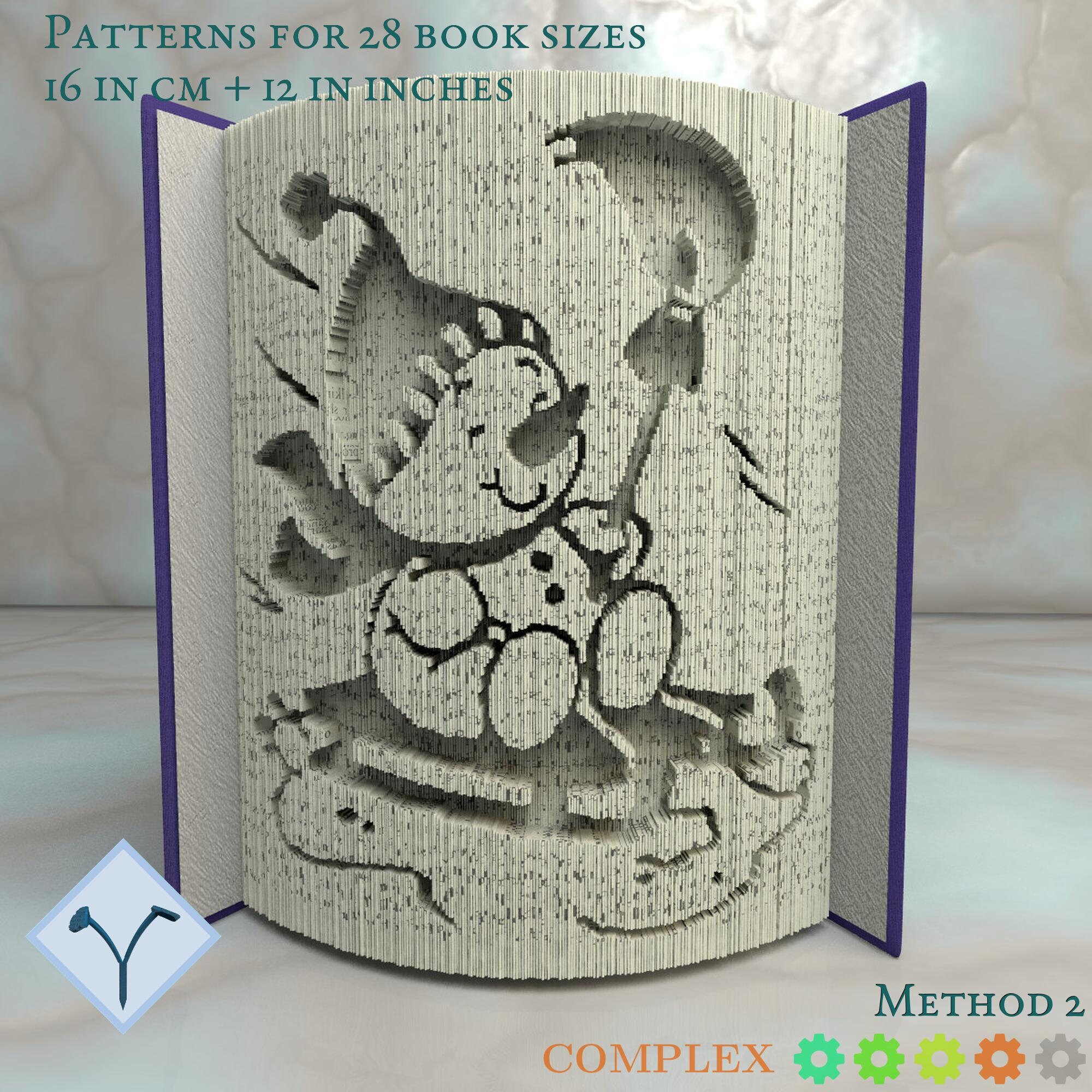 Snowman on Sledge: Book Folding Pattern Instruction DIY - Etsy