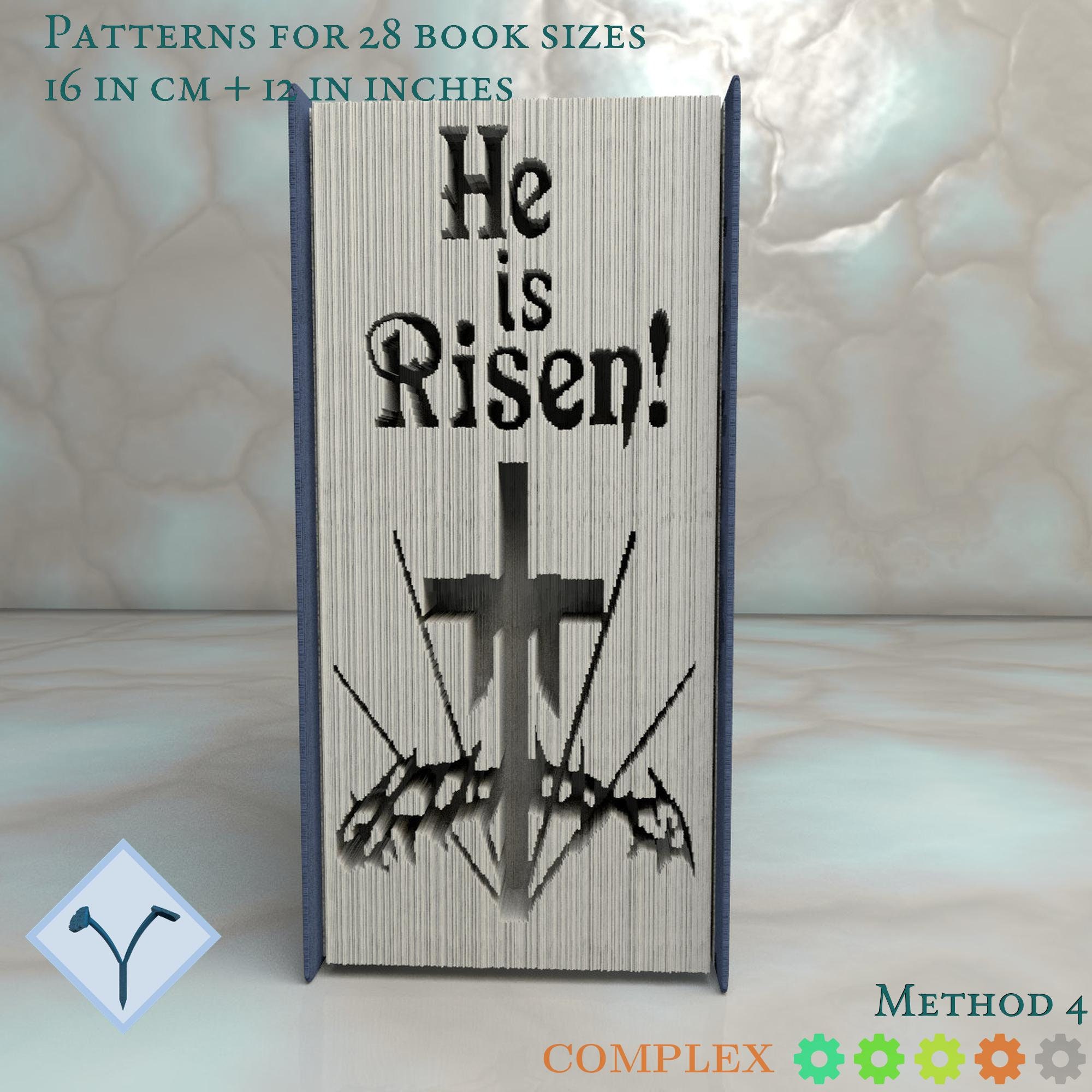 Pascha He is Risen: Book Folding Pattern Instruction DIY | Etsy