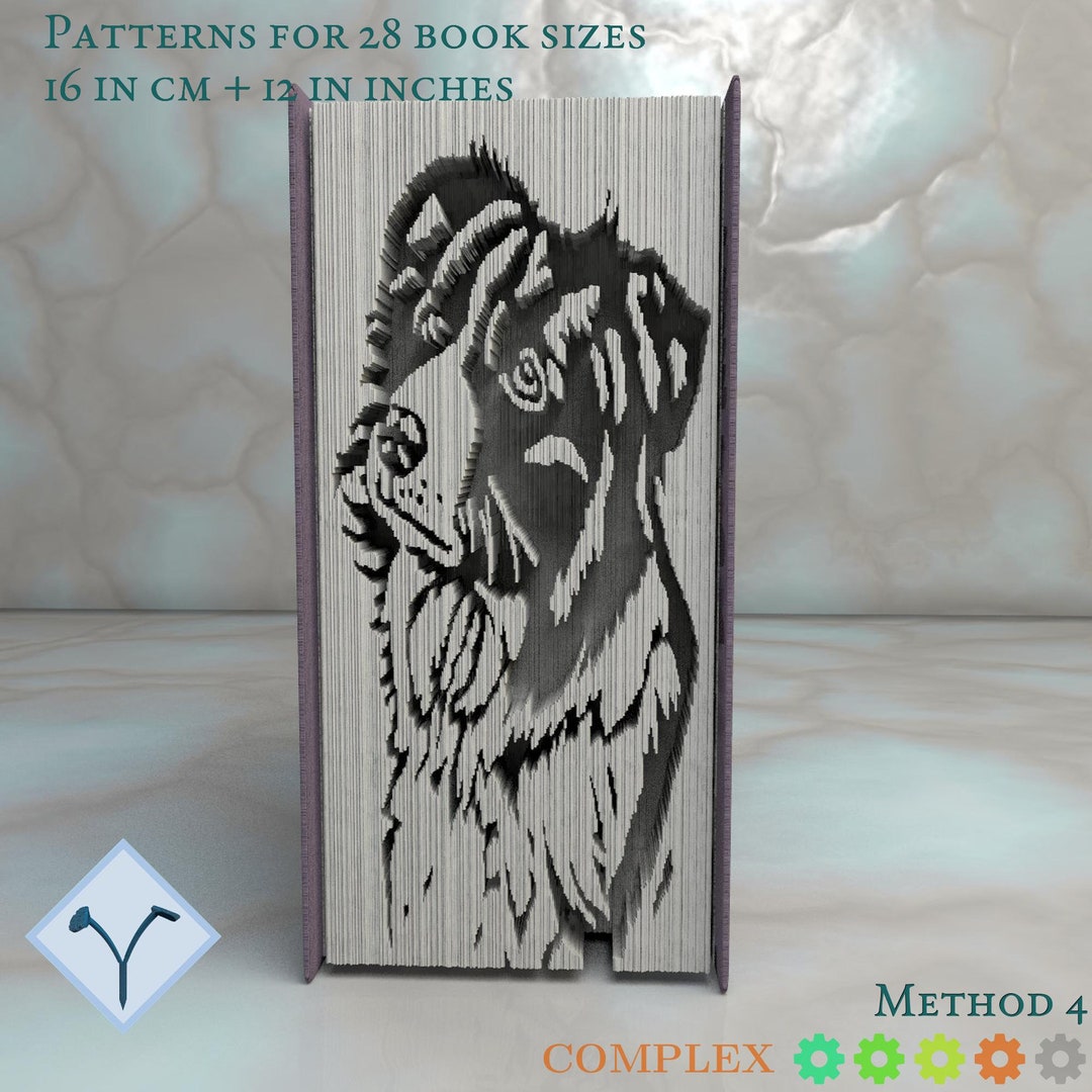 Dog - Border Collie: DIY Cut & Fold Art, Book Folding Pattern and ...