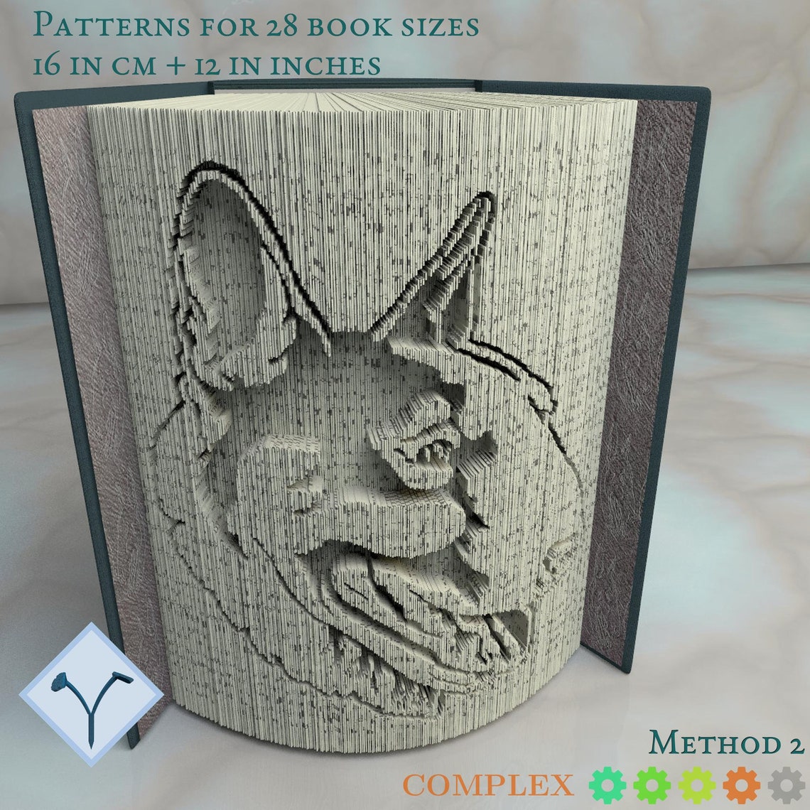 Dog English Bull Terrier: Book Folding Pattern Instruction | Etsy