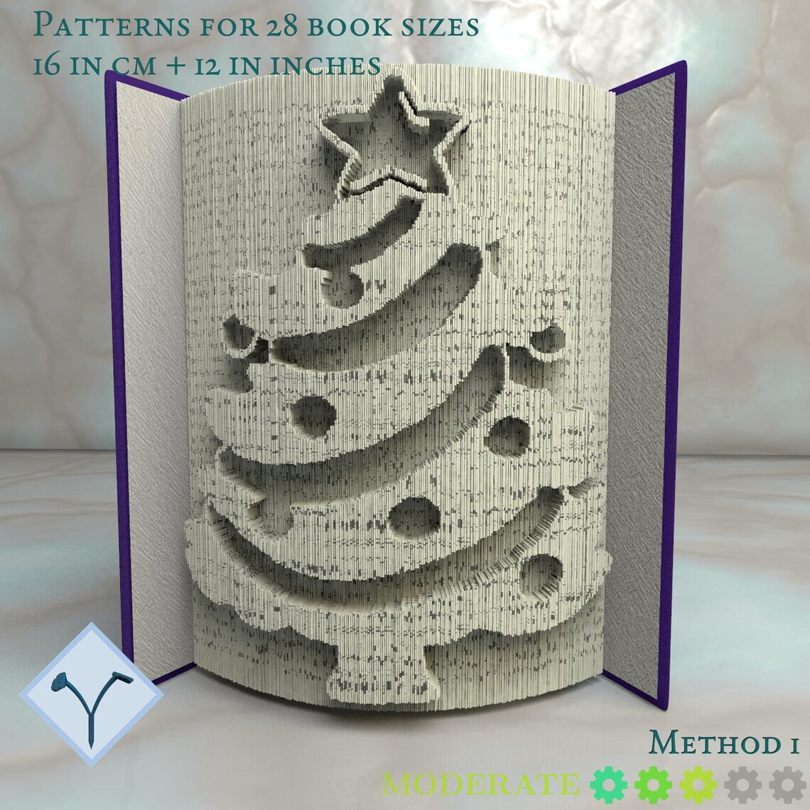 Christmas Tree: Book Folding Pattern Instruction DIY Folded | Etsy